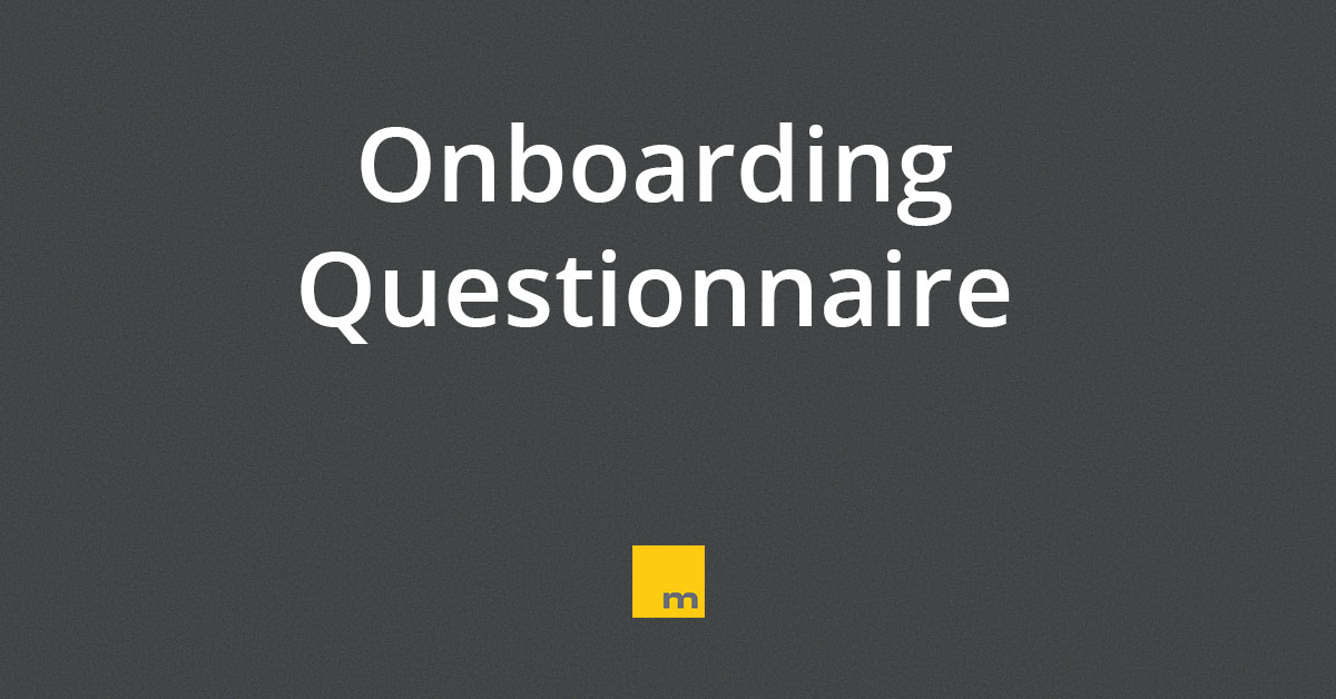 Onboarding Questionnaire | BOXmedia, Leeds, UK